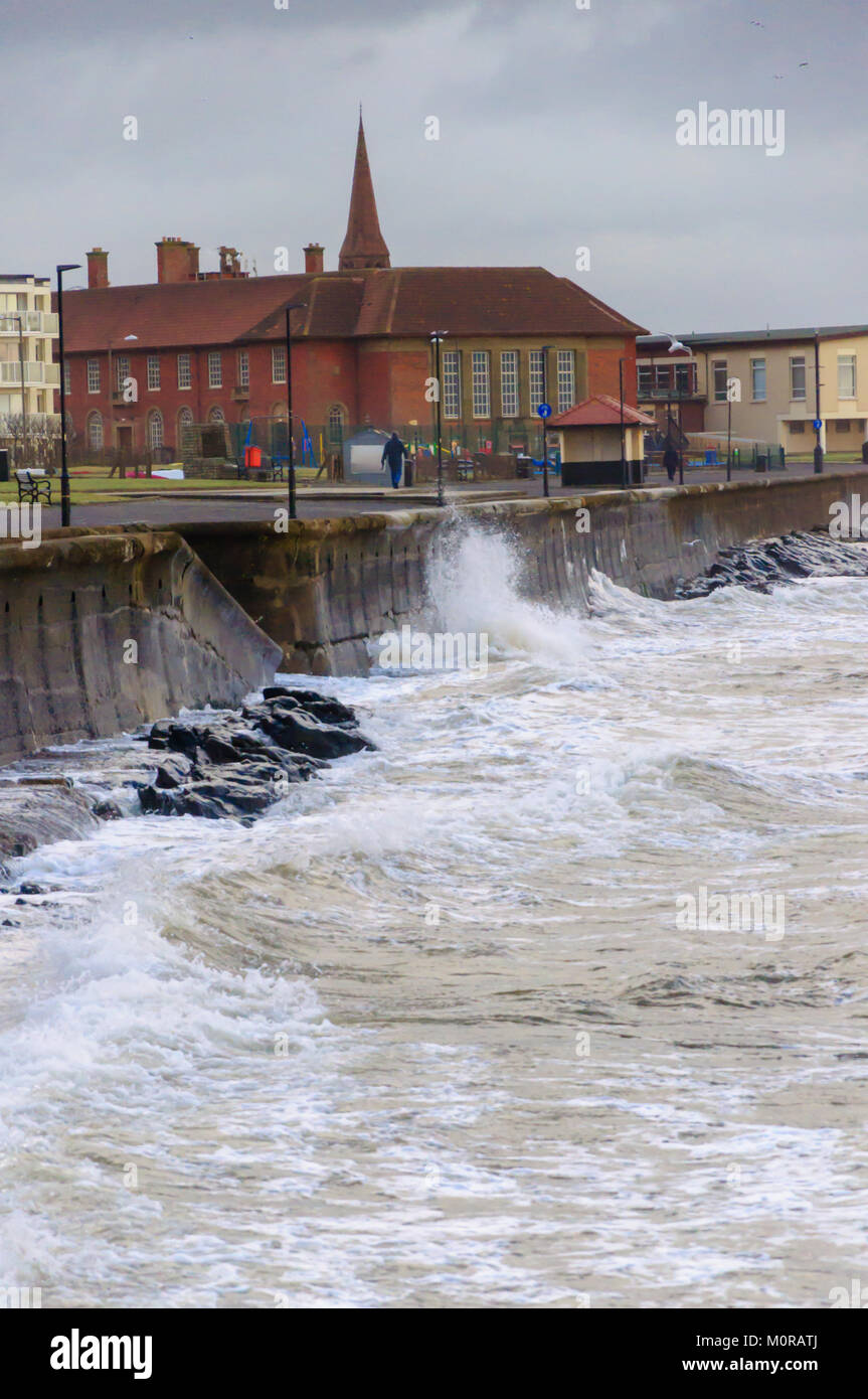 Troon beach scotland wind sea hi-res stock photography and images - Alamy