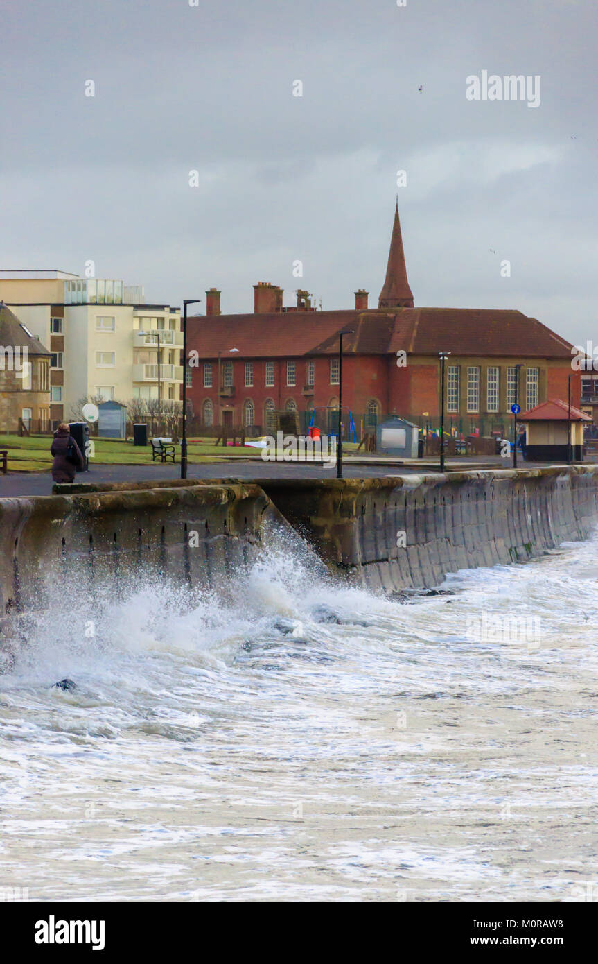 Troon beach scotland wind sea hi-res stock photography and images - Alamy