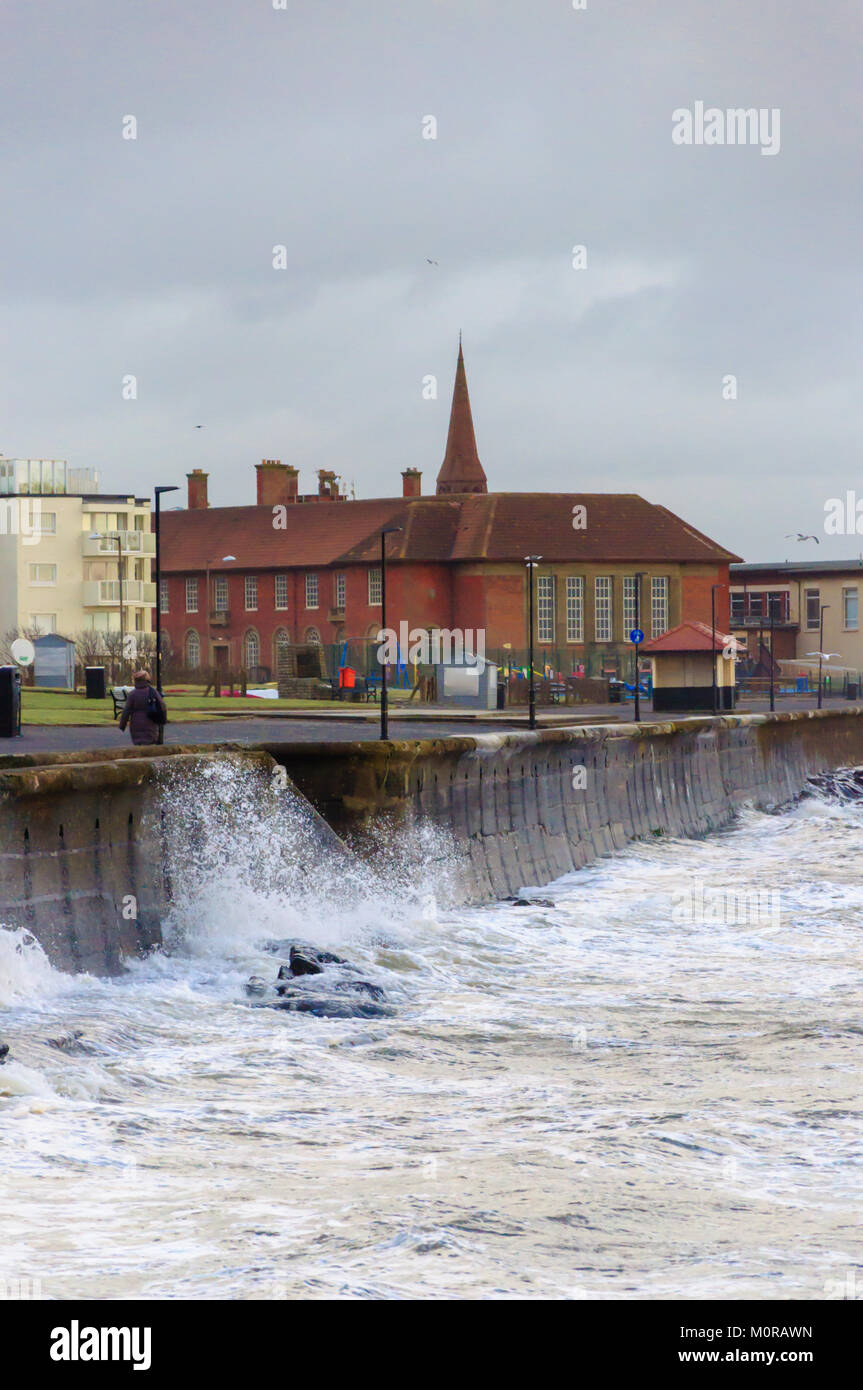 Troon beach scotland wind sea hi-res stock photography and images - Alamy