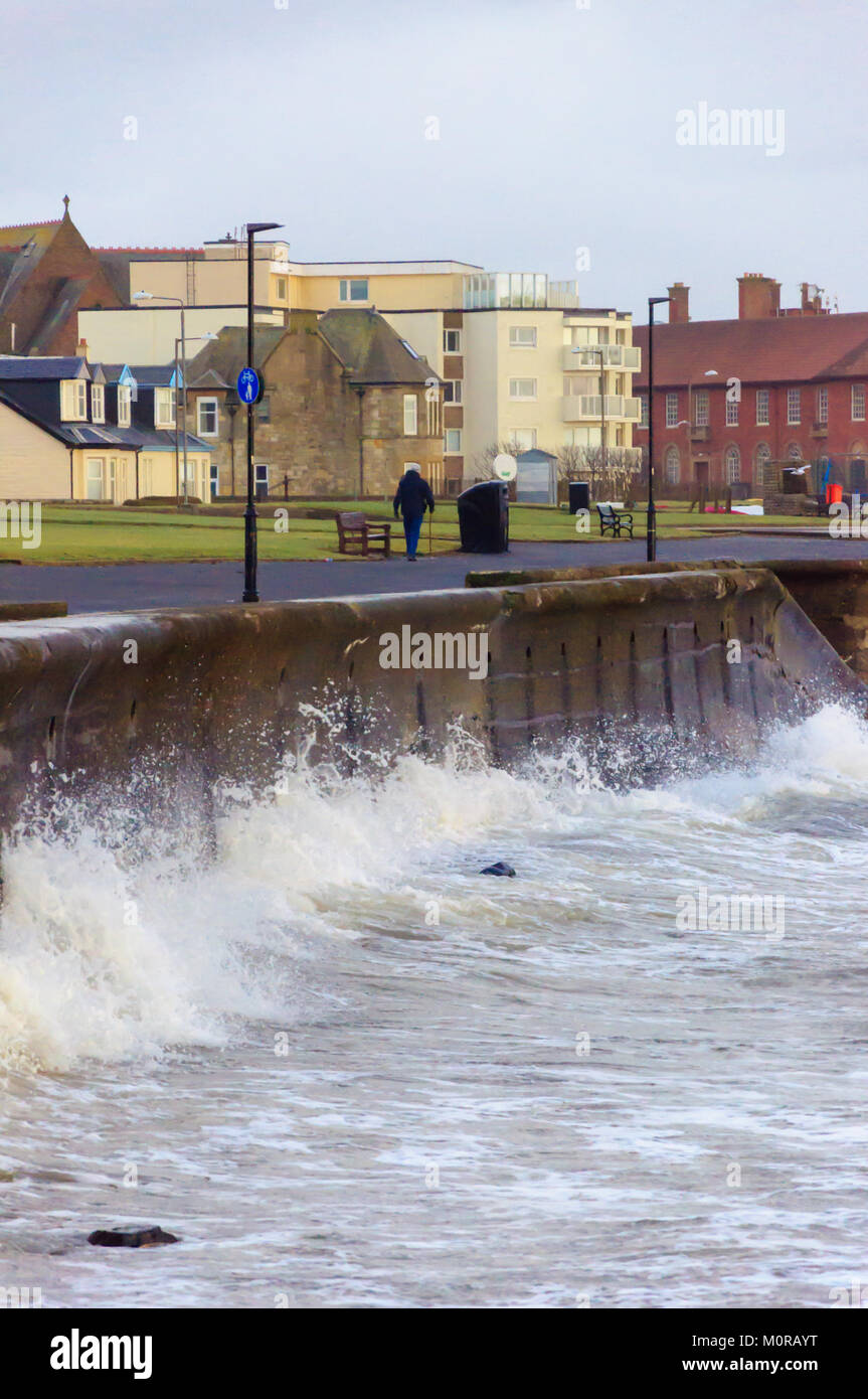 Troon beach scotland wind sea hi-res stock photography and images - Alamy