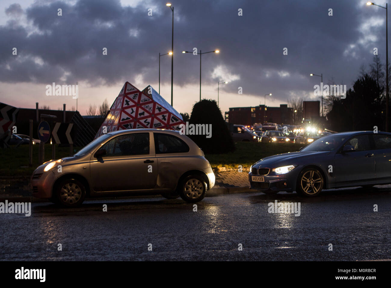 Splott, Cardiff, Wales, UK. 24th Jan, 2018. Butetown tunnel causes ...