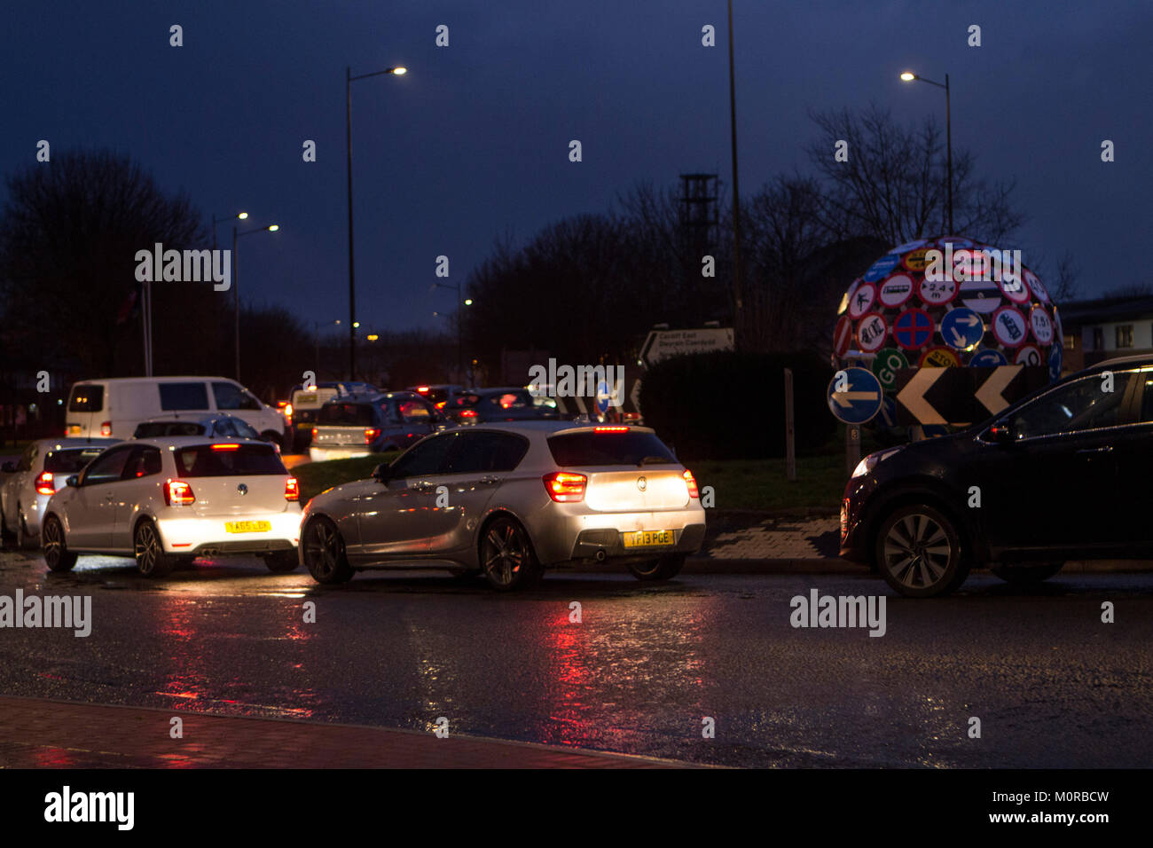 Splott, Cardiff, Wales, UK. 24th Jan, 2018. Butetown tunnel causes ...