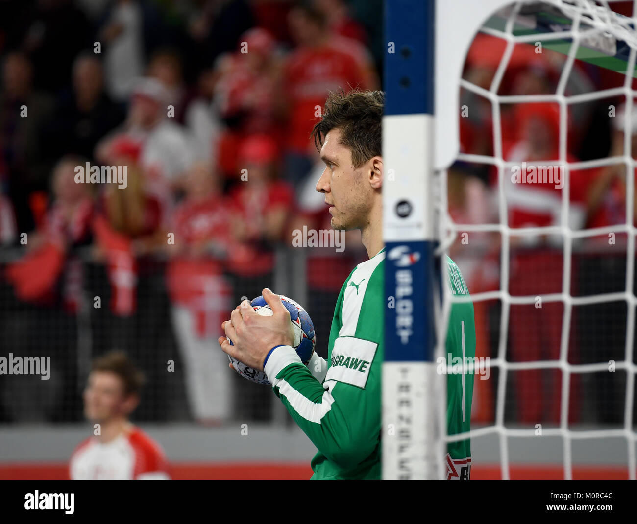 Varazdin, Croatia. 24th Jan, 2018. Denmark's goalkeeper Niklas Landin ...