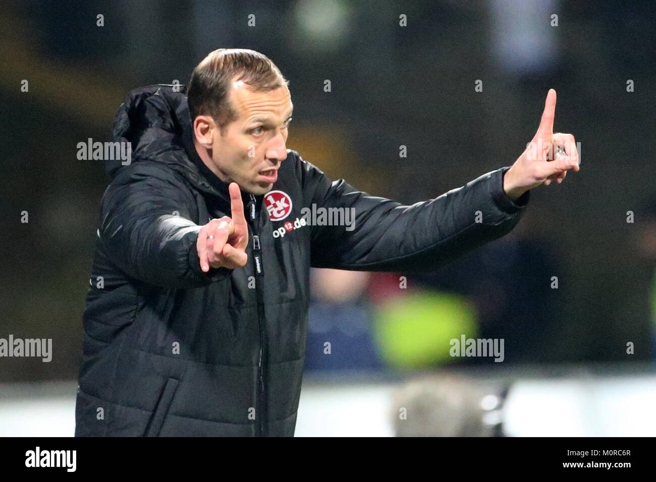 Darmstadt, Germany. 24th Jan, 2018. Kaiserslautern's coach Jeff ...