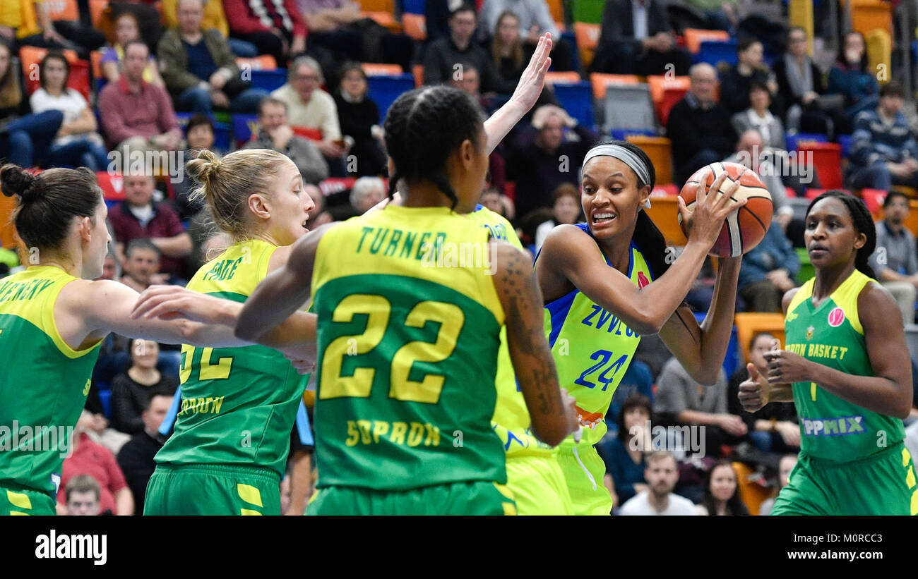 Prague, Czech Republic. 24th Jan, 2018. (L-R) Zsofia Fegyverneky ...