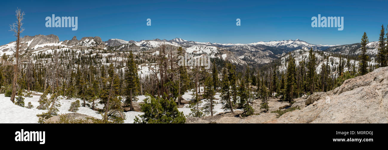 Midday on the John Muir Trail, Yosemite National Park, California Stock ...