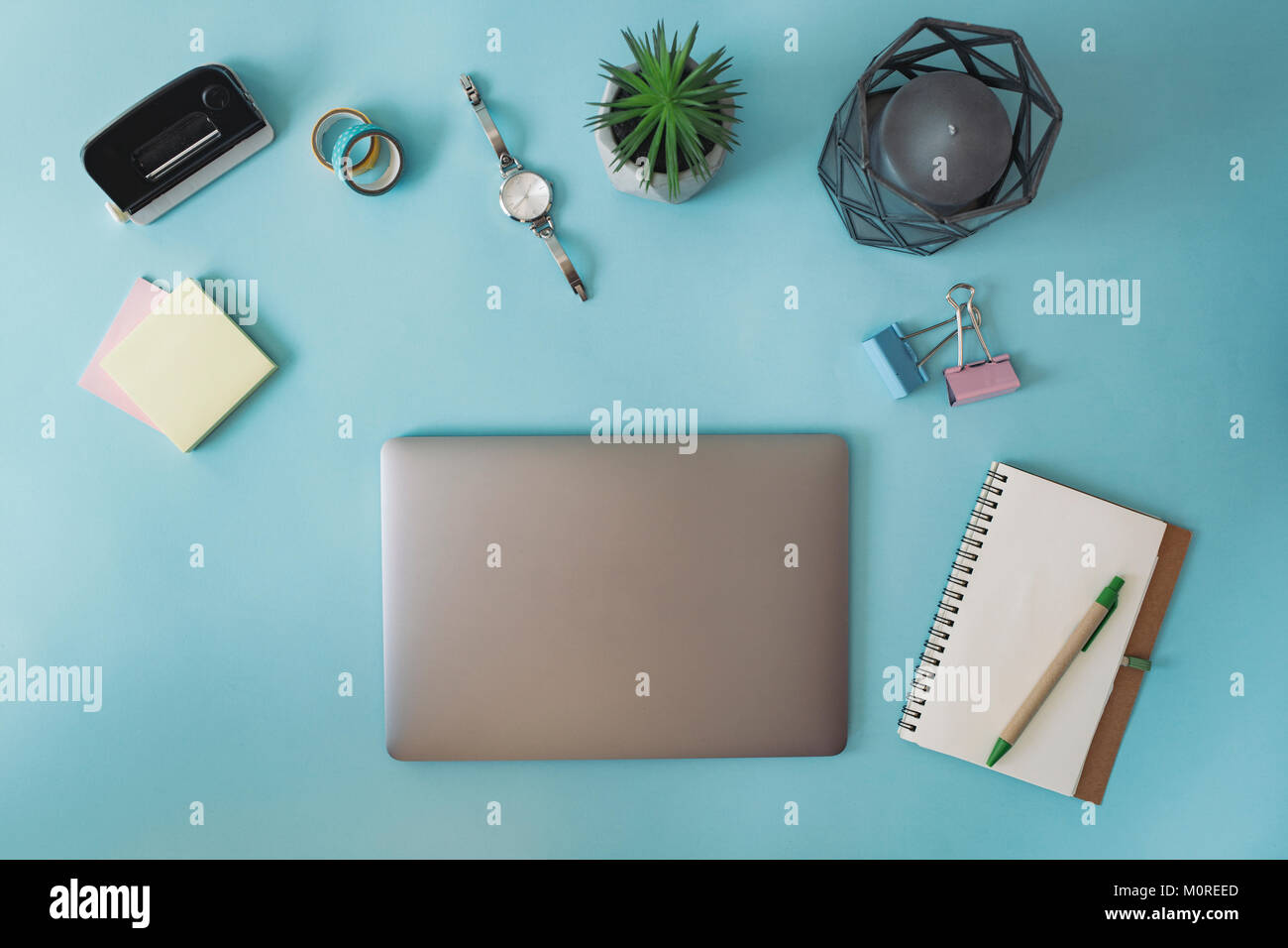 Business desk from above Stock Photo - Alamy
