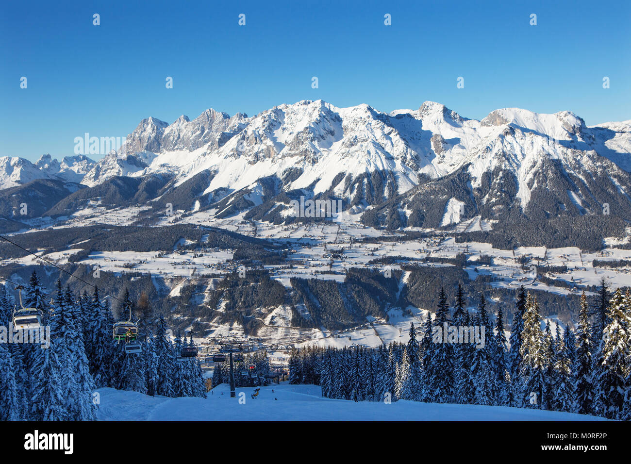 Austria, Styria, Liezen District, Ramsau am Dachstein, Dachstein massif ...