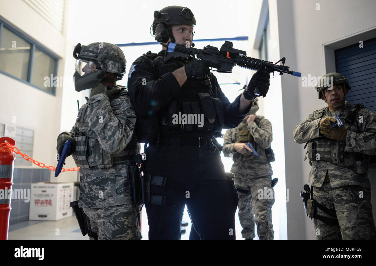 U.S. Air Force Master Sgt. Rudy Molina, 144th Security Forces Squadron ...