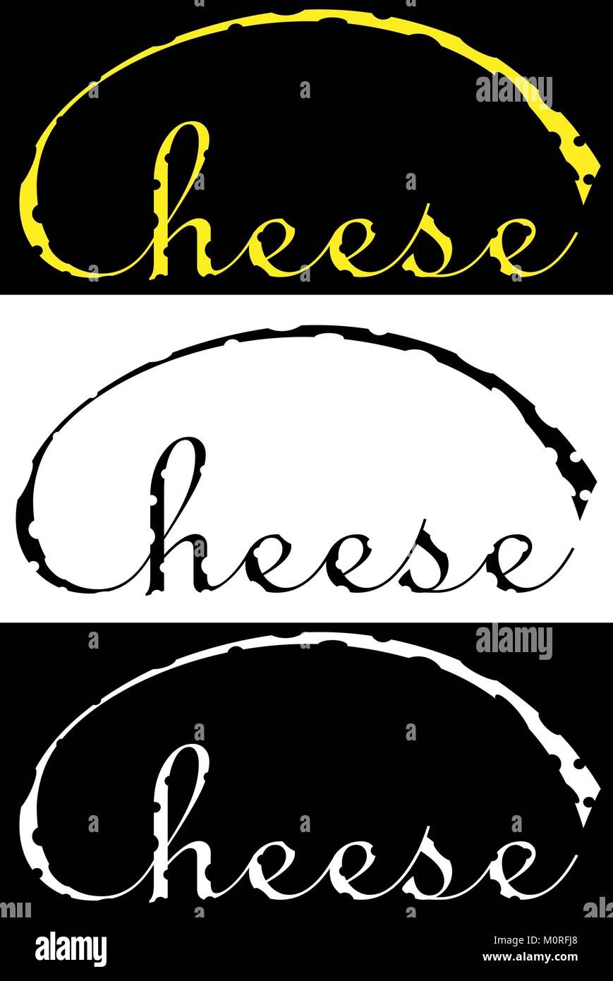 minimalist lettering of cheese design business logo Stock Vector Image ...