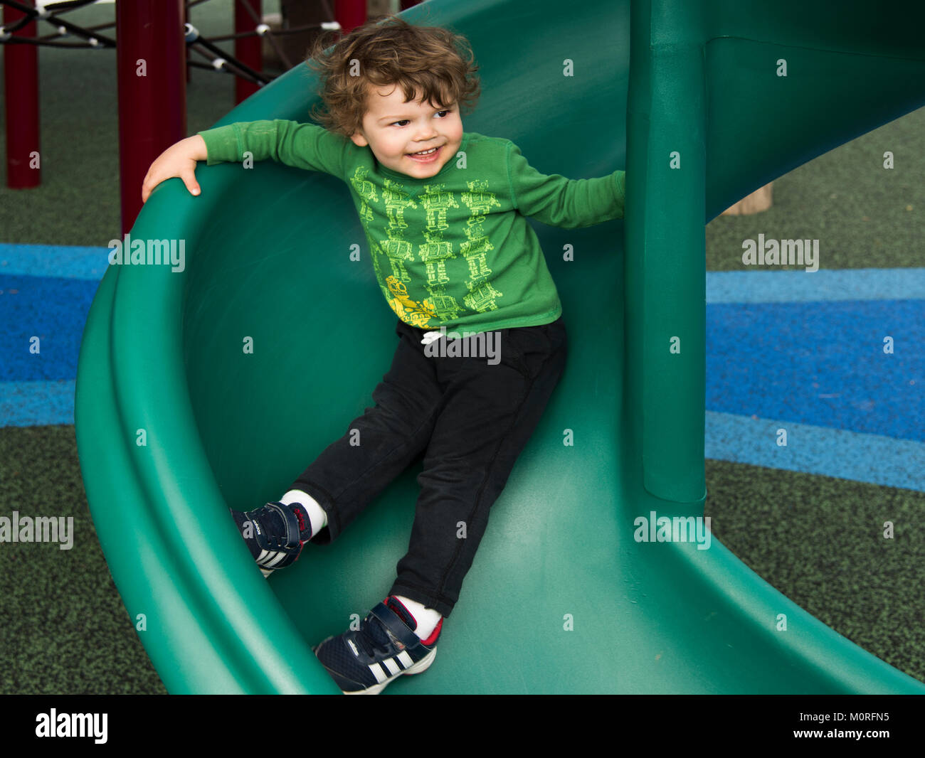 Year old boy puts hi-res stock photography and images - Alamy
