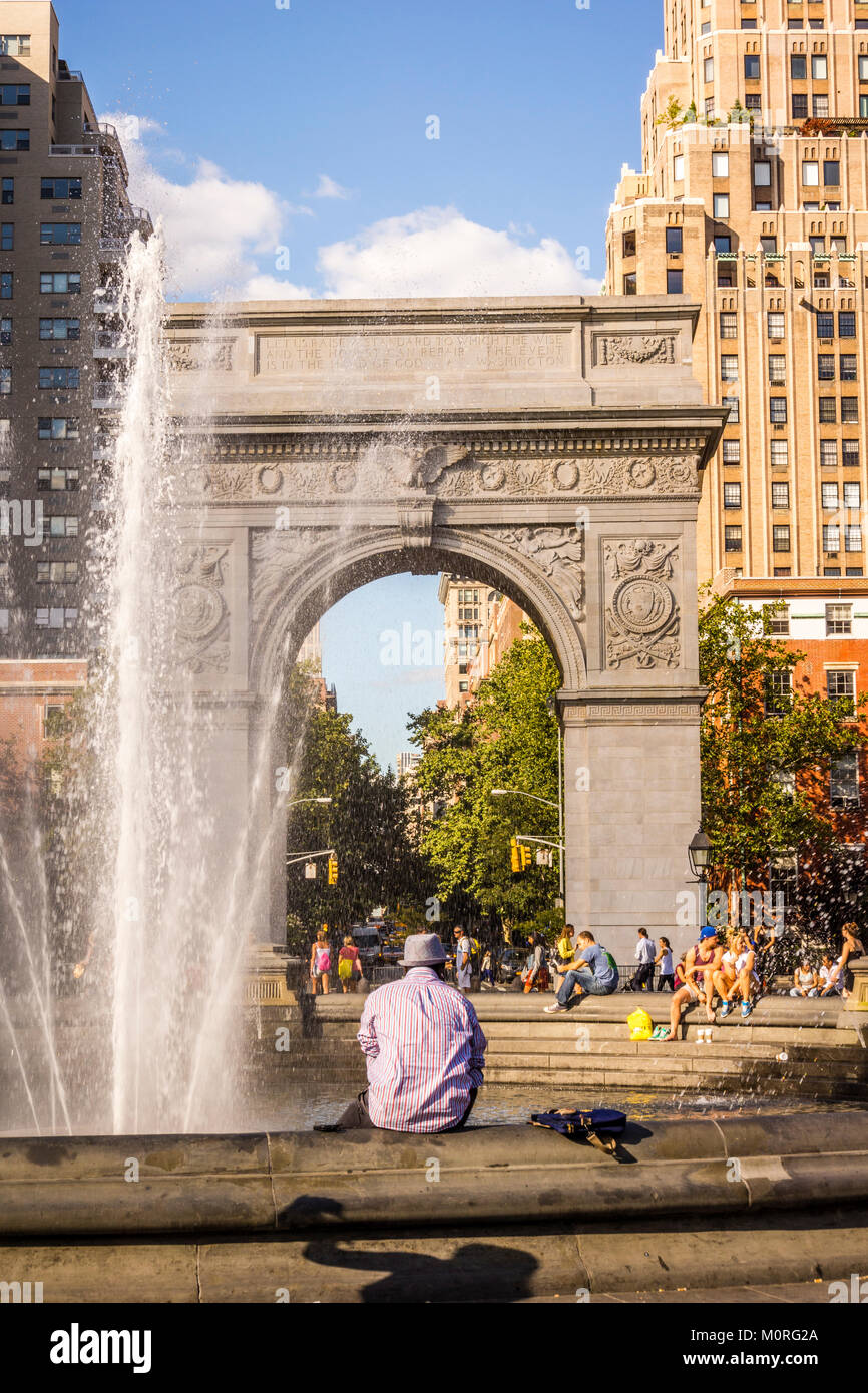 Washington Square Park Manhattan New York, New York, USA Stock Photo ...