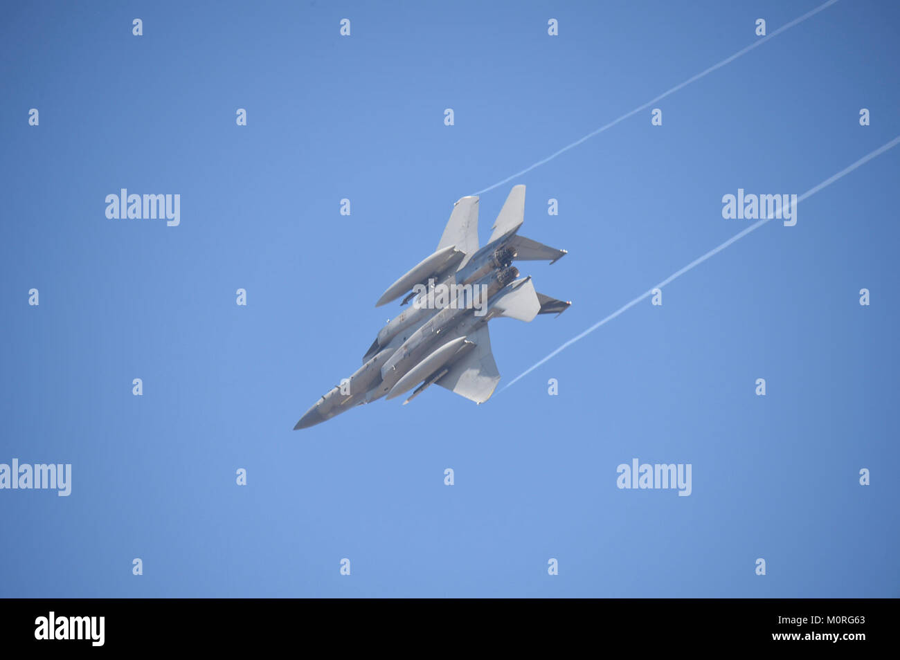 A U.S. Air Force F-15 Eagle fighter jet from the 144th Fighter Wing ...
