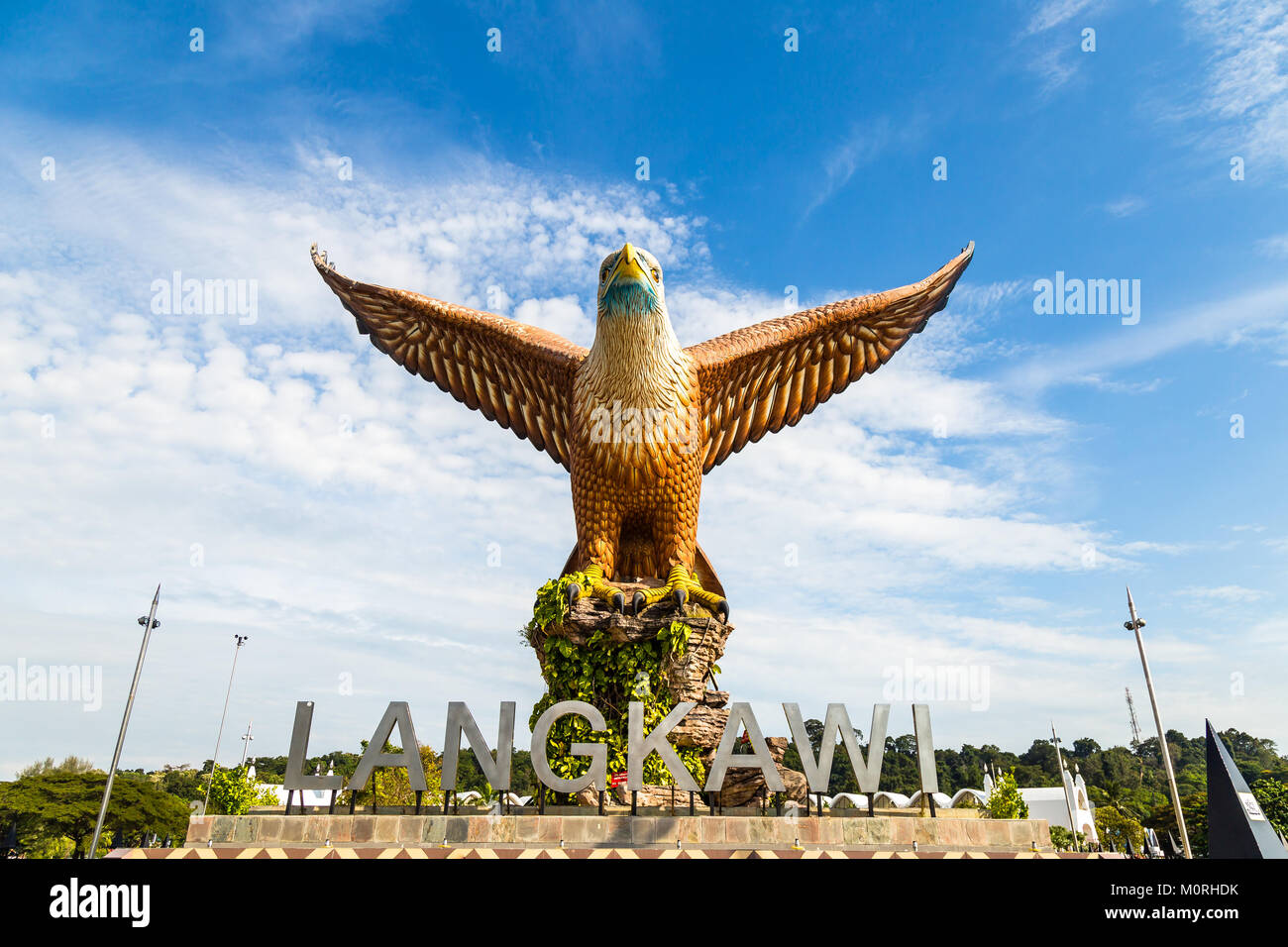 February 2017 - Langkawi, Malaysia - Eagle Square in Langkawi, near the ...