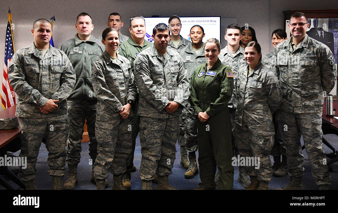 At right, Command Chief Master Sgt. Chad Welch, the highest ranking ...