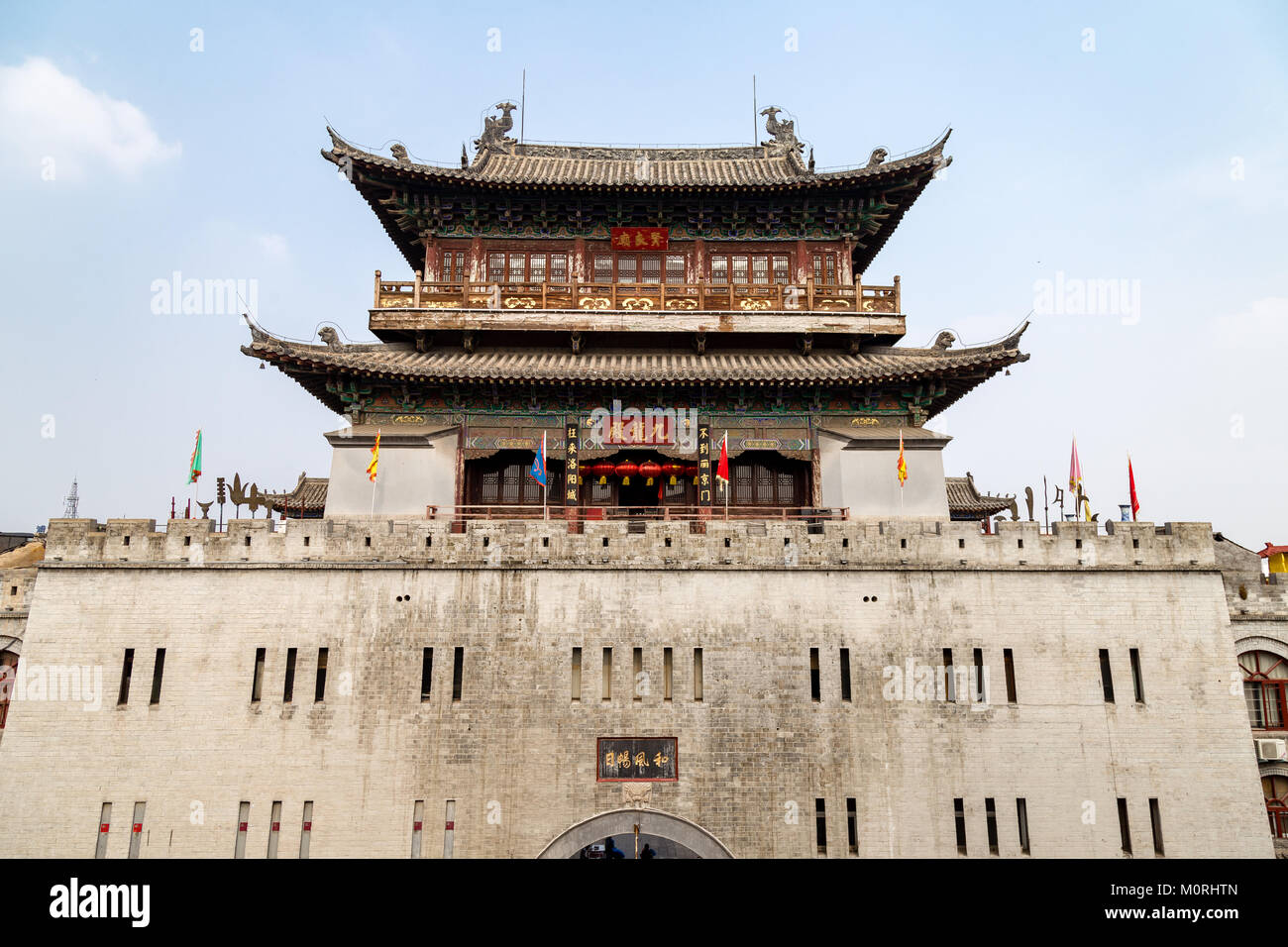 July 2016 - Luoyang, China - view of Lijing gate which is the fortified ...
