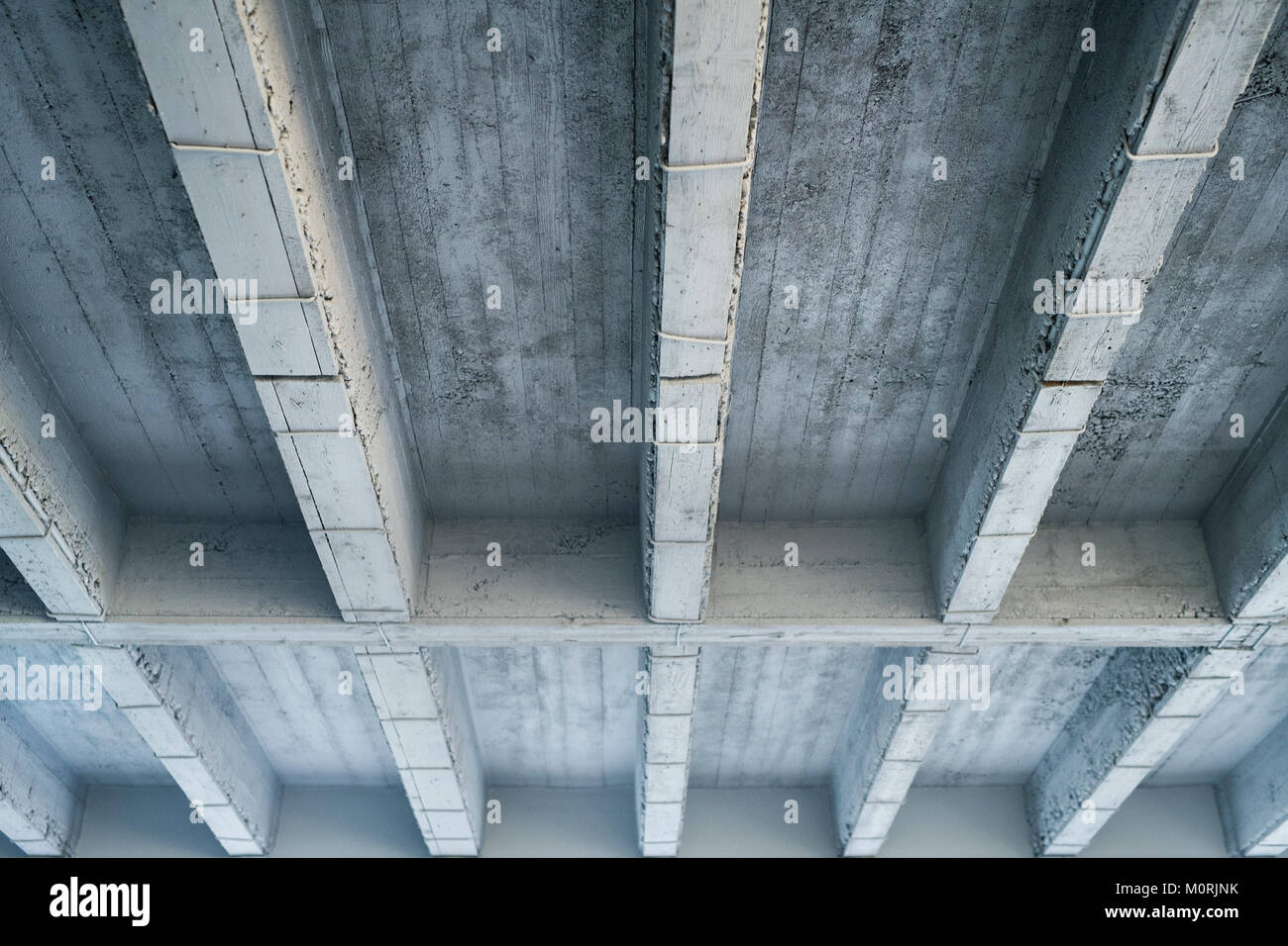 Concrete ceiling from below Stock Photo - Alamy