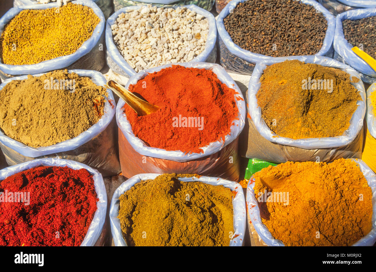 Curry Spices at Mapsa Market in Goa Stock Photo - Alamy
