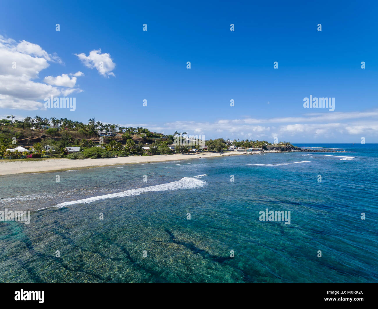 Reunion, West Coast, Grand Fond, beach Plage des Aigrettes and Plage ...