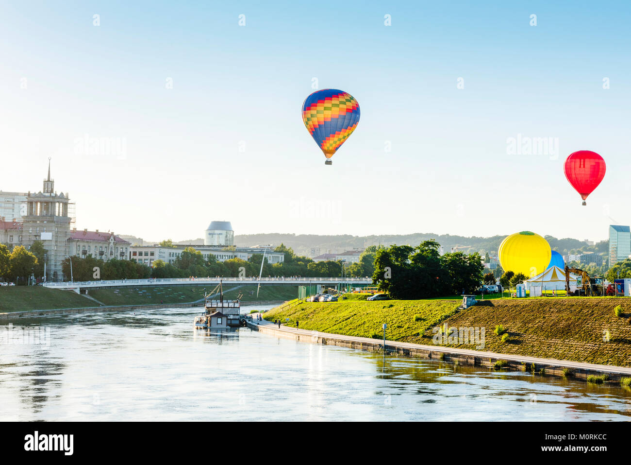 Lithuania, Vilnius, hot air ballooning Stock Photo - Alamy