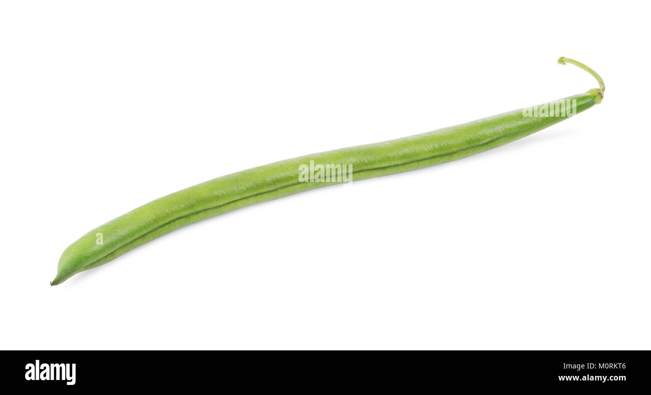 Green beans string isolated on white background Stock Photo - Alamy