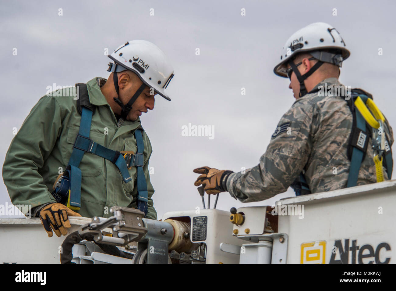 Chief Master Sgt. Rodney Lindsey, 460th Space Wing command chief, and ...