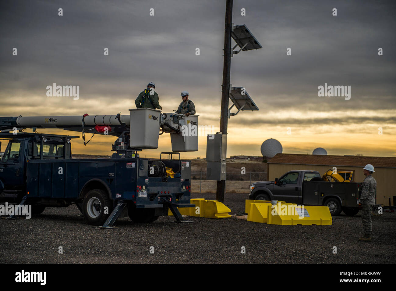 Chief Master Sgt. Rodney Lindsey, 460th Space Wing command chief, and ...