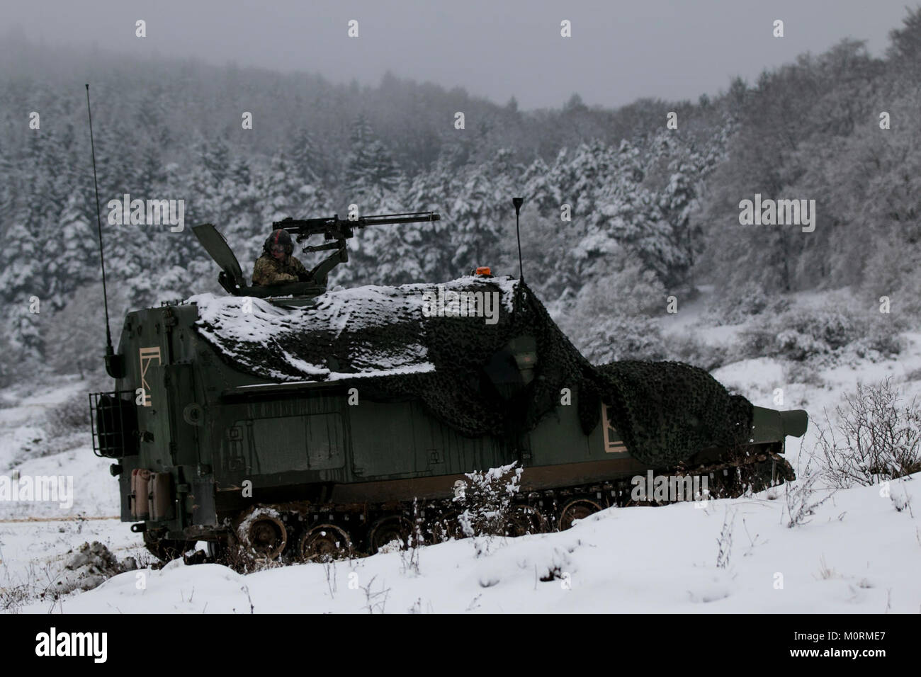 A Soldier with Battery C, 1st Battalion, 7th Field Artillery Regiment ...