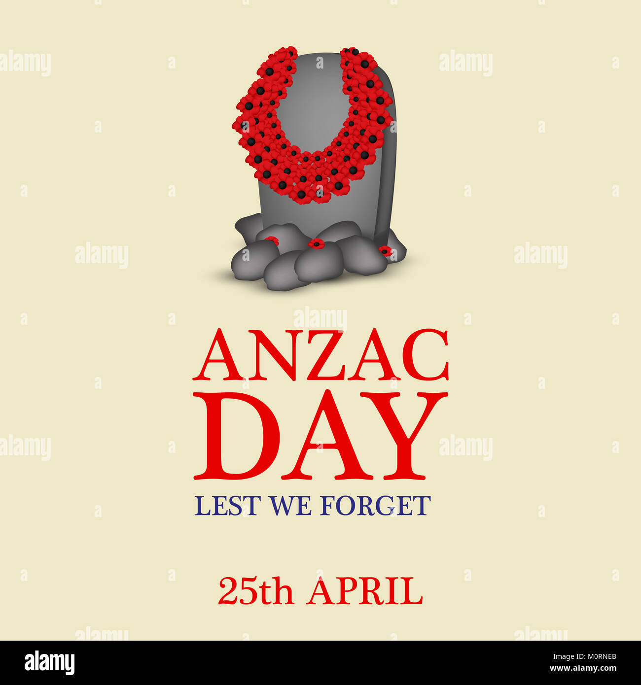 illustration of Anzac Day background. Anzac Day is a national day of ...
