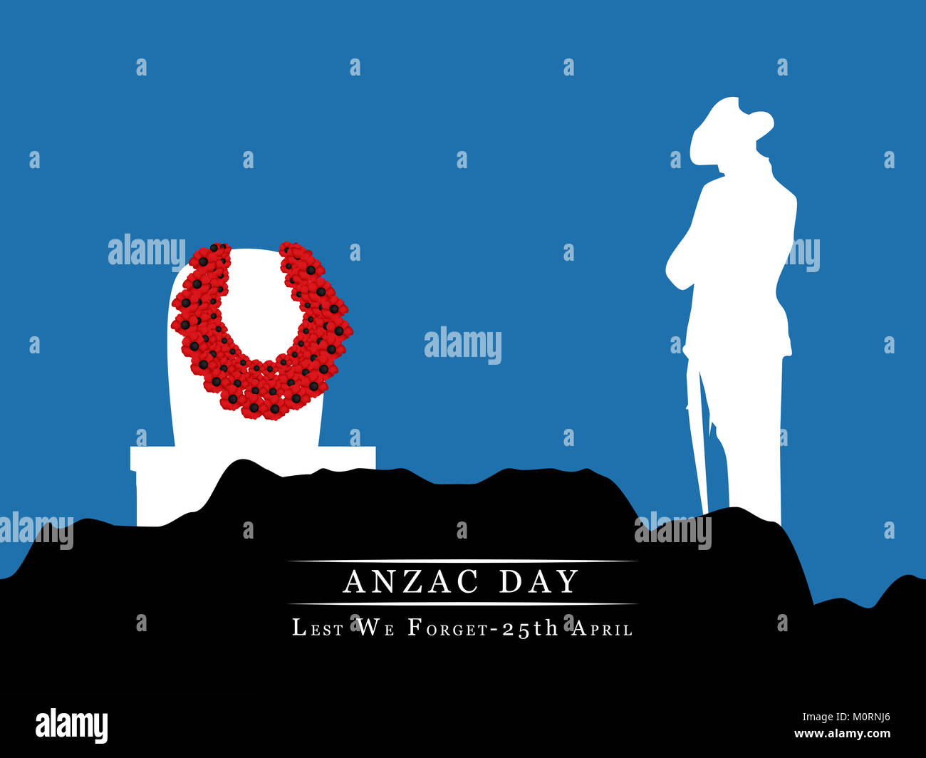 illustration of Anzac Day background. Anzac Day is a national day of ...