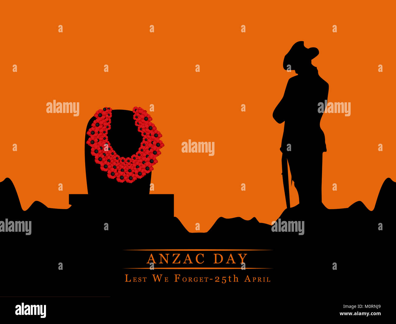 illustration of Anzac Day background. Anzac Day is a national day of ...