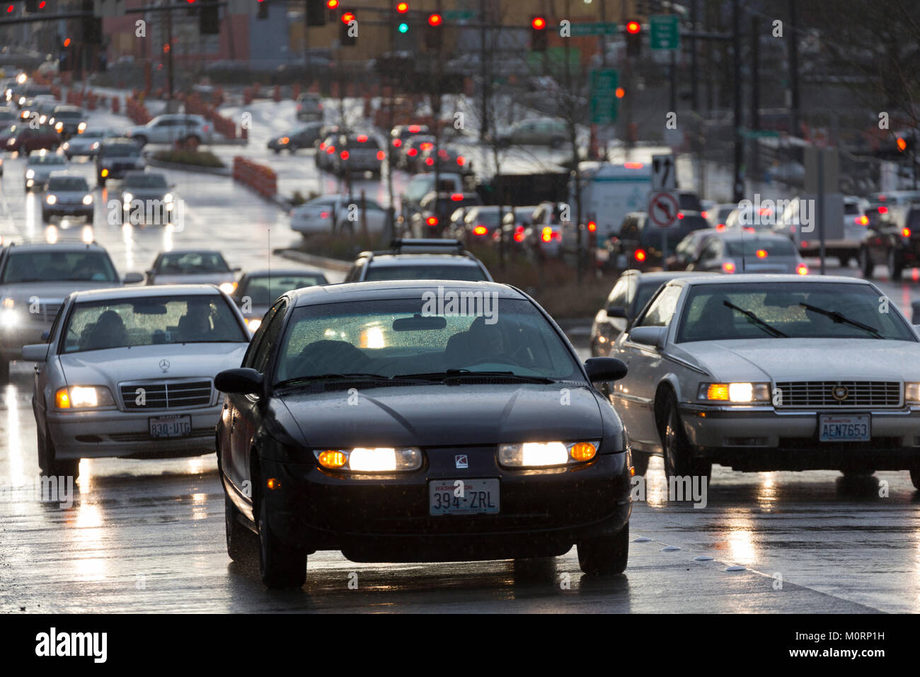 Heavy traffic, Mercer Mess, Seattle, Washington,USA Stock Photo - Alamy