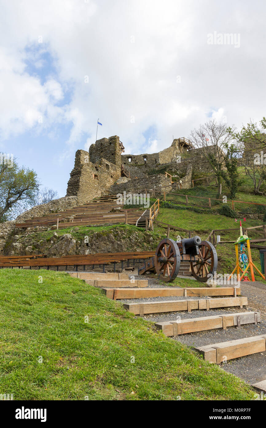 Cannon in the fortress of Szigliget, Hungary Stock Photo - Alamy