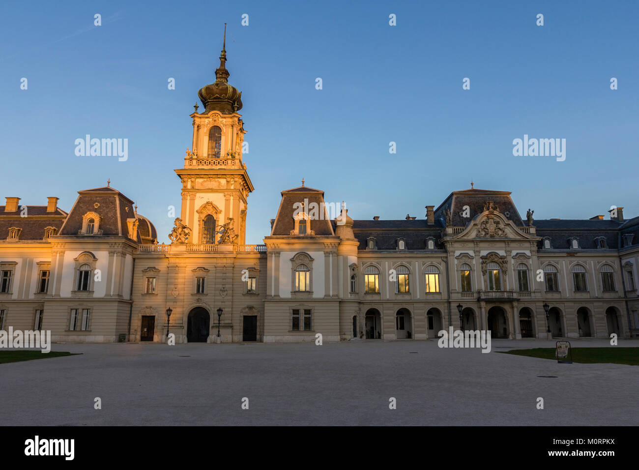 Festetics Palace in Keszthely, Hungary at sunset Stock Photo - Alamy