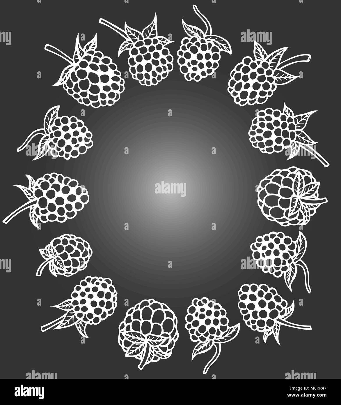 Berries hand drawn vector illustration frame. Hand drawn sketch ...