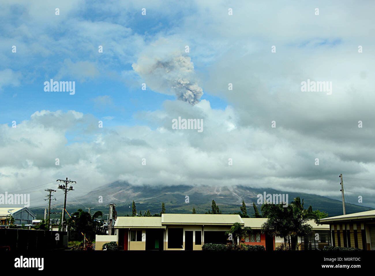 Philippines. 24th Jan, 2018. Mt. Mayon volcano 3rd explosion again this ...
