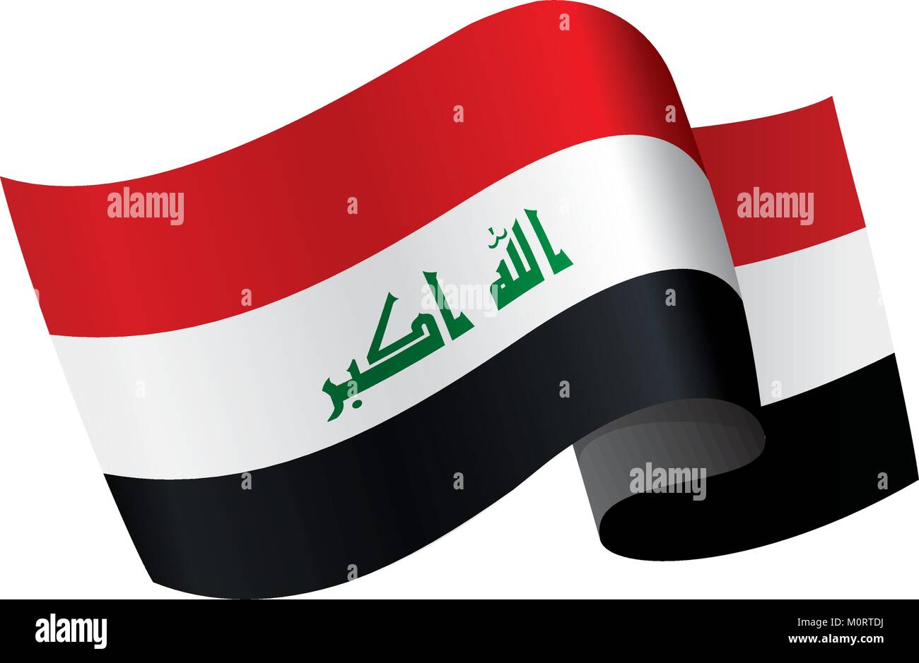Iraqi flag, vector illustration Stock Vector Image & Art - Alamy