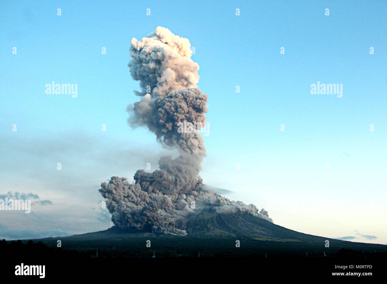 Philippines. 24th Jan, 2018. Mt. Mayon volcano 2nd explosion again this ...