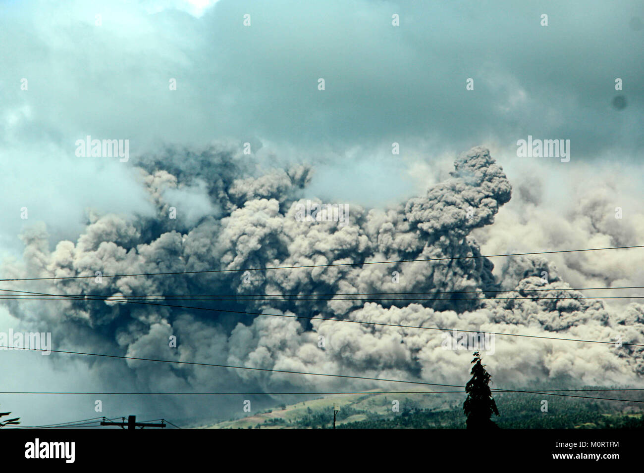 Philippines. 24th Jan, 2018. Mt. Mayon volcano 3rd explosion again this ...