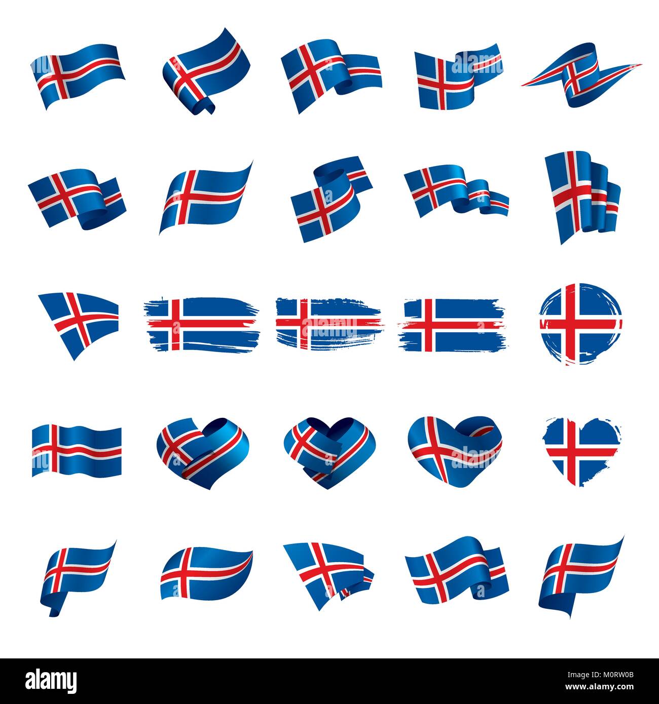 Iceland flag, vector illustration Stock Vector Image & Art - Alamy