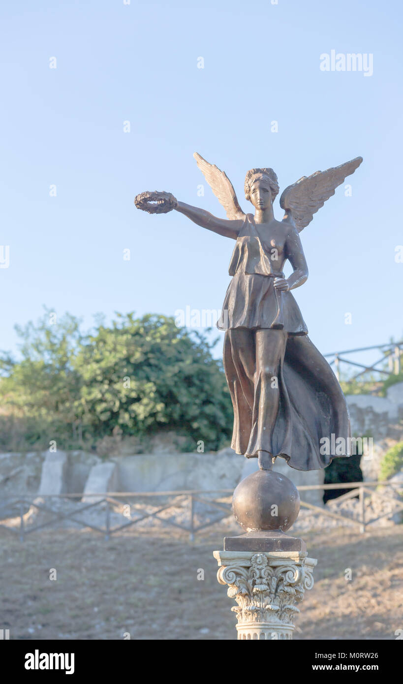 Winged goddess pillar statue hi-res stock photography and images - Alamy