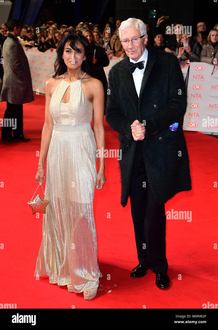 Jackie Sinclair and Paul O'Grady attending the National Television Awards 2018 held at the O2 ...