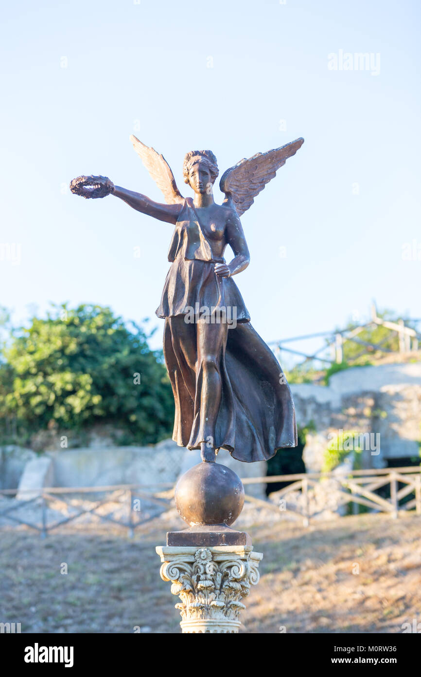 Winged goddess pillar statue hi-res stock photography and images - Alamy