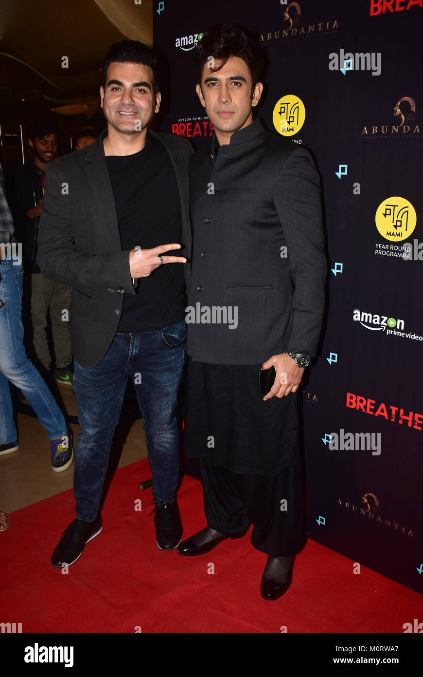 Mumbai, India. 23rd Jan, 2018. Indian film actor Arbaaz Khan and Amit ...