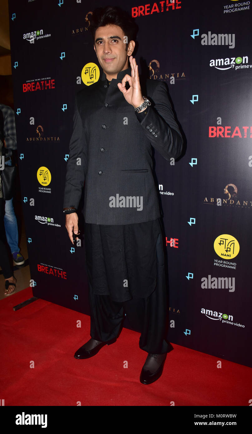 Mumbai, India. 23rd Jan, 2018. Indian film actor Amit Sadh attend the ...