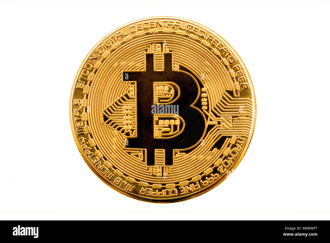 crypto currency bitcoin golden representation on white background Stock ... crypto currency bitcoin golden representation on white background Stock ...