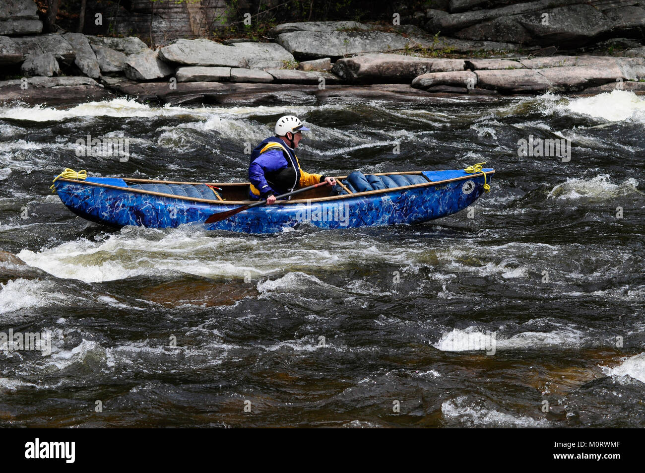 Canoeist On The Hudson River, Hudson RiverWhite Water Derby, Adirondack ...