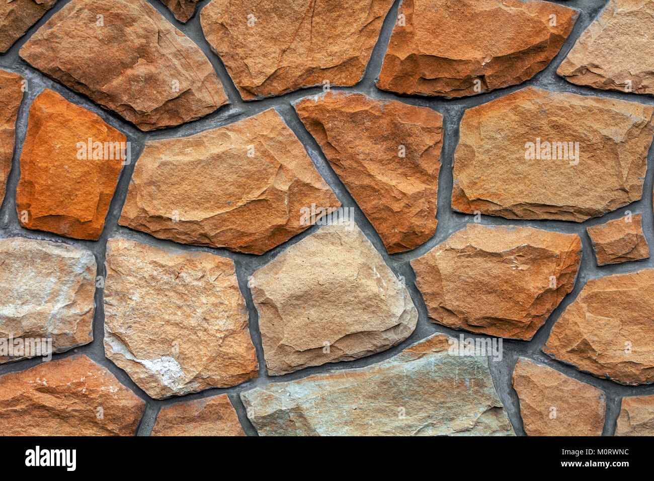 Different sizes of sand stones. Stone wall pattern background Stock ...