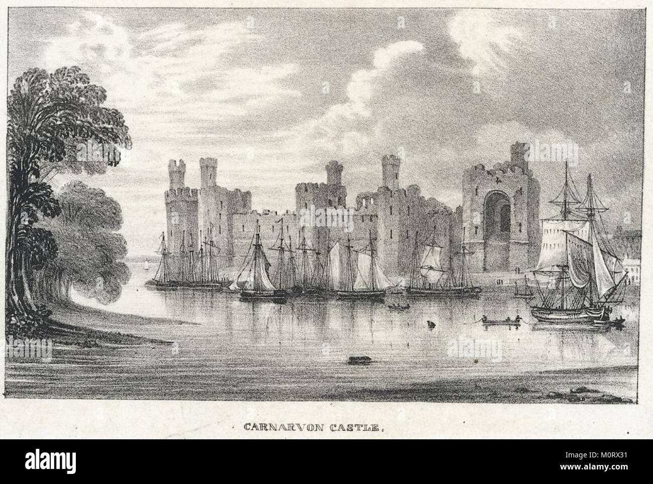 Carnarvon Castle, located in Wales, is a historical fortress built by ...