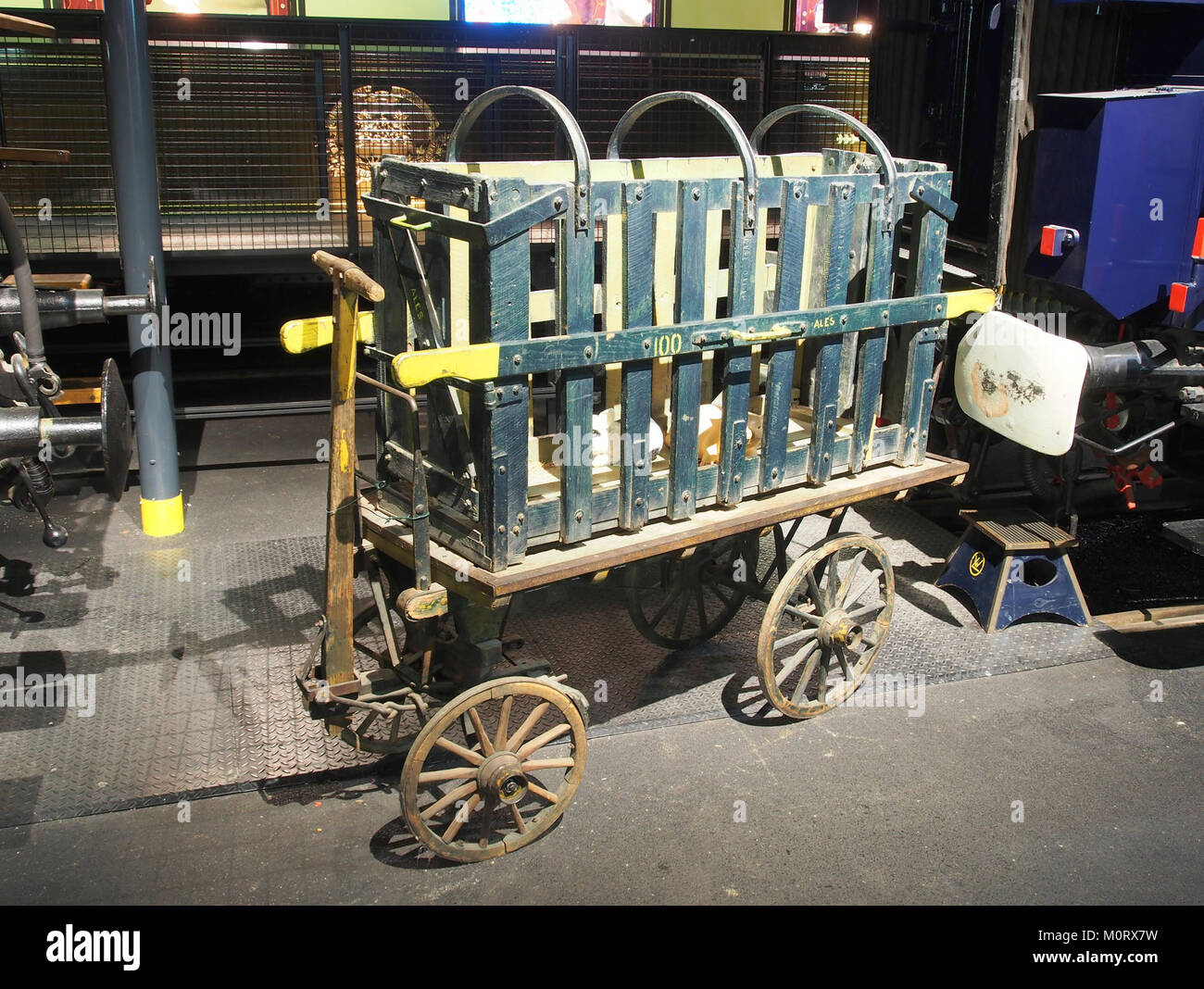 The cart for transporting animals, captured in this photograph ...